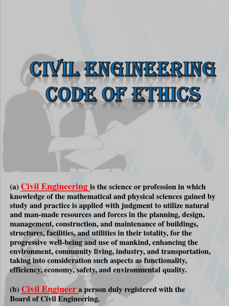Code of Ethics Report!!! | PDF | Engineer | Civil Engineering