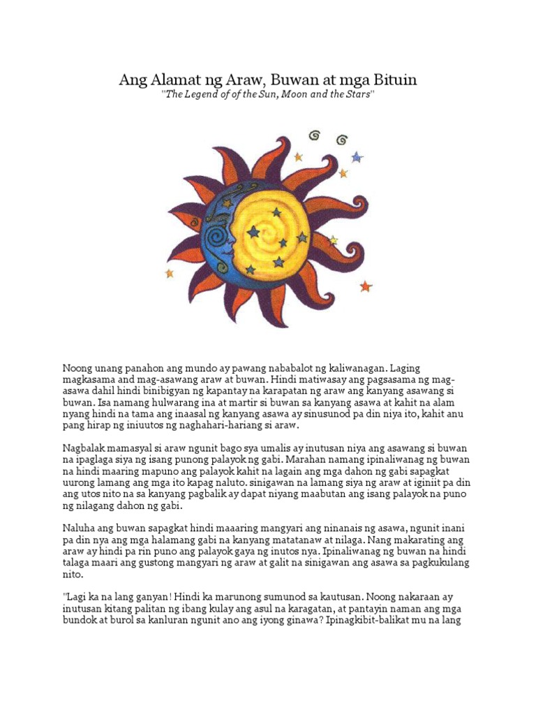 Ang Alamat NG Araw | PDF