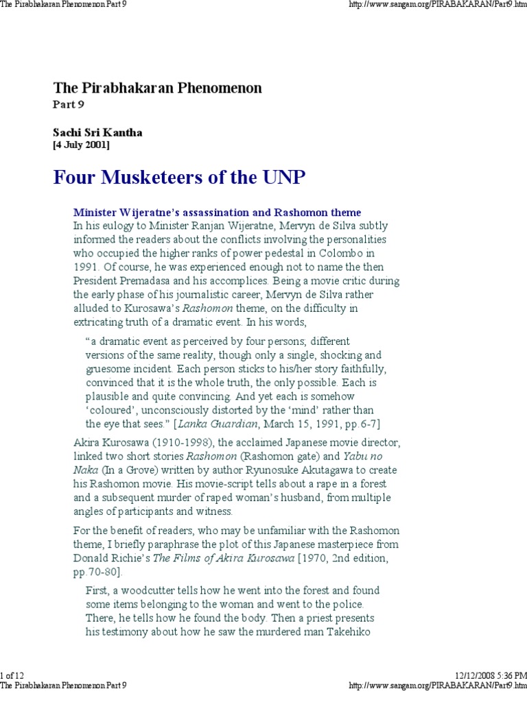 The Pirabakaran Phenomenon 9 | PDF