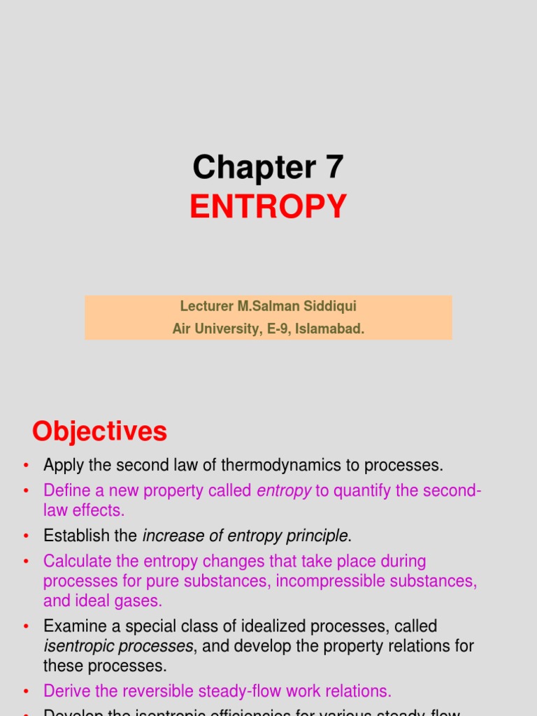 Chapter 7 Lecture | PDF | Entropy | Heat