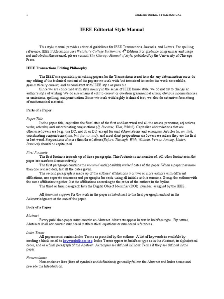 Ieee Format For Resaech Papers | PDF | Institute Of Electrical And ...