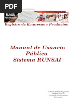 Instrucciones Basicas Del Registro Unico Nacional de Salud Agricola Integral - Runsai | PDF