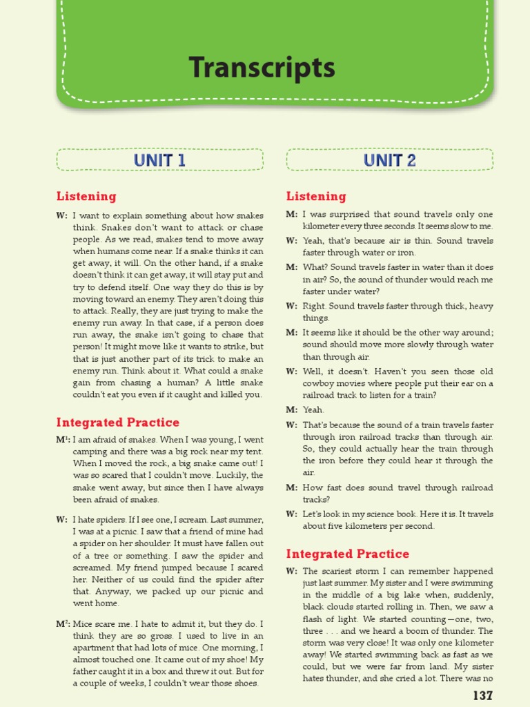 Reading Discovery 2 - Transcripts PDF | PDF | Chocolate | Sat