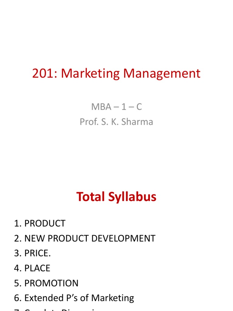 Marketing Management MBA Notes | PDF | Business