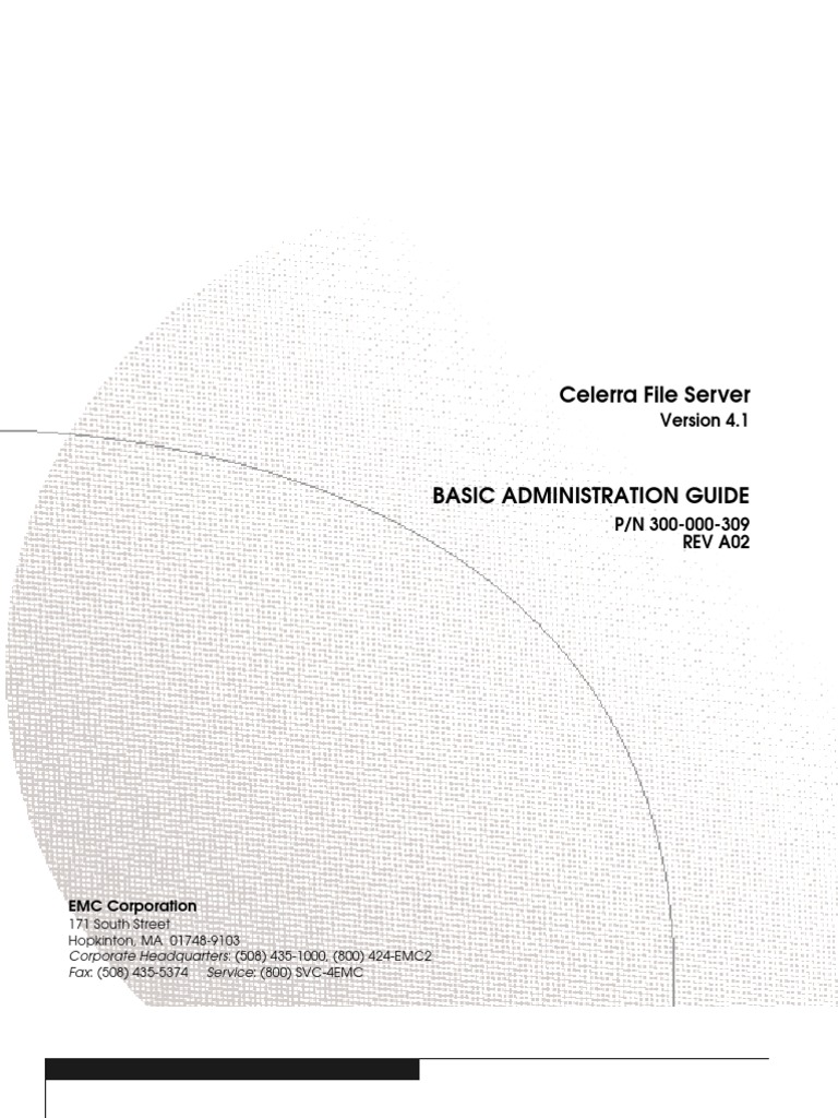 Celerra Basic Administrator Guide | PDF | File System | Computer Network