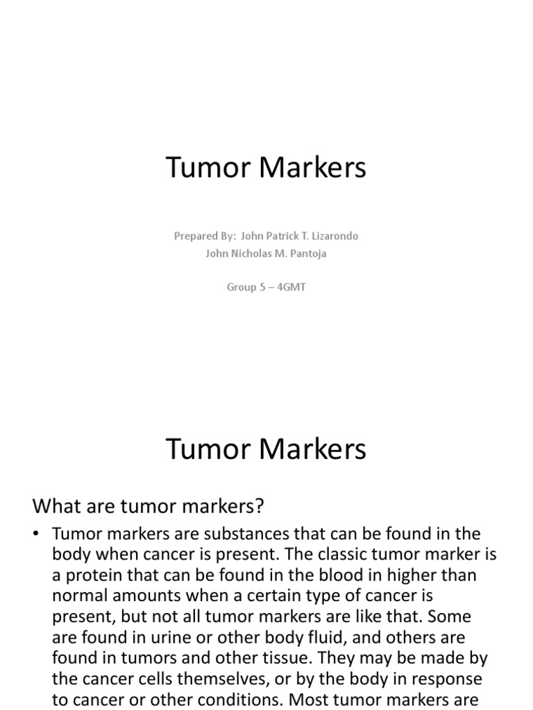 Tumor Markers | PDF | Cancer | Human Chorionic Gonadotropin