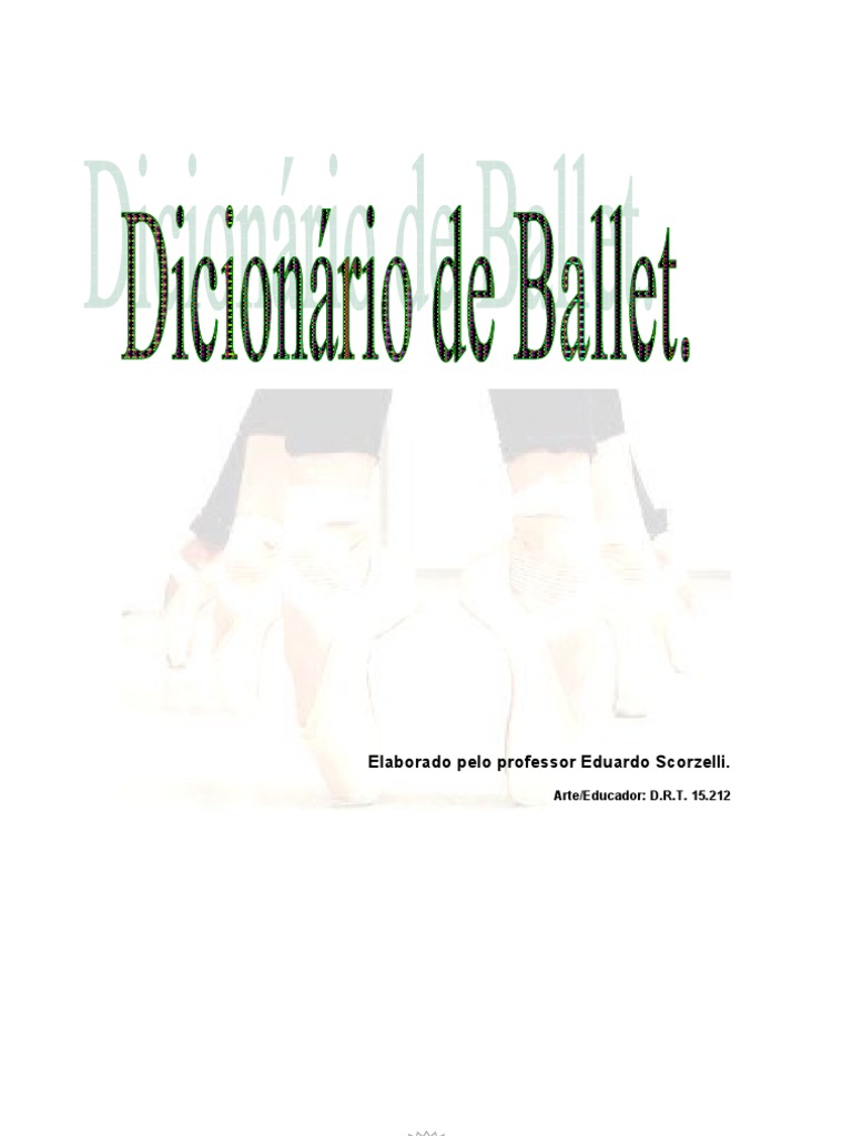 Dicionário de Ballet | PDF | Balé | Danças