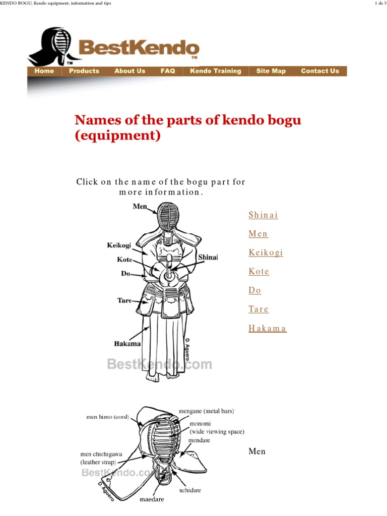 BestKendo. KENDO BOGU, Kendo Equipment, Information and Tips | PDF