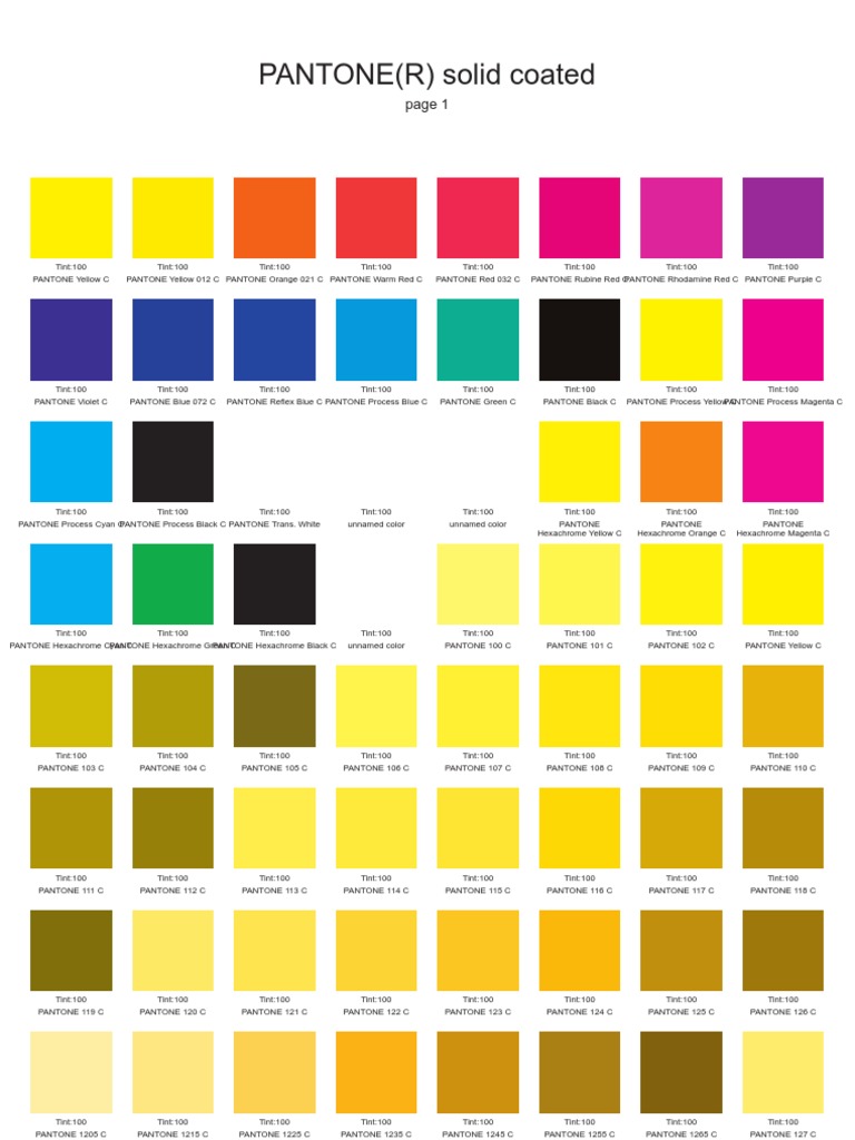 2010 10 PMS Colour Chart Coated | PDF | Electromagnetic Spectrum | Printing