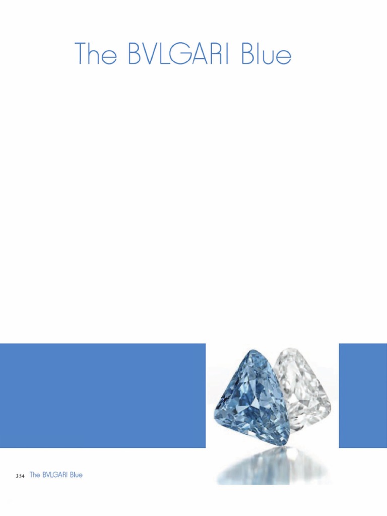 The Bulgari Blue Catalogue | PDF | Diamond | Superhard Materials