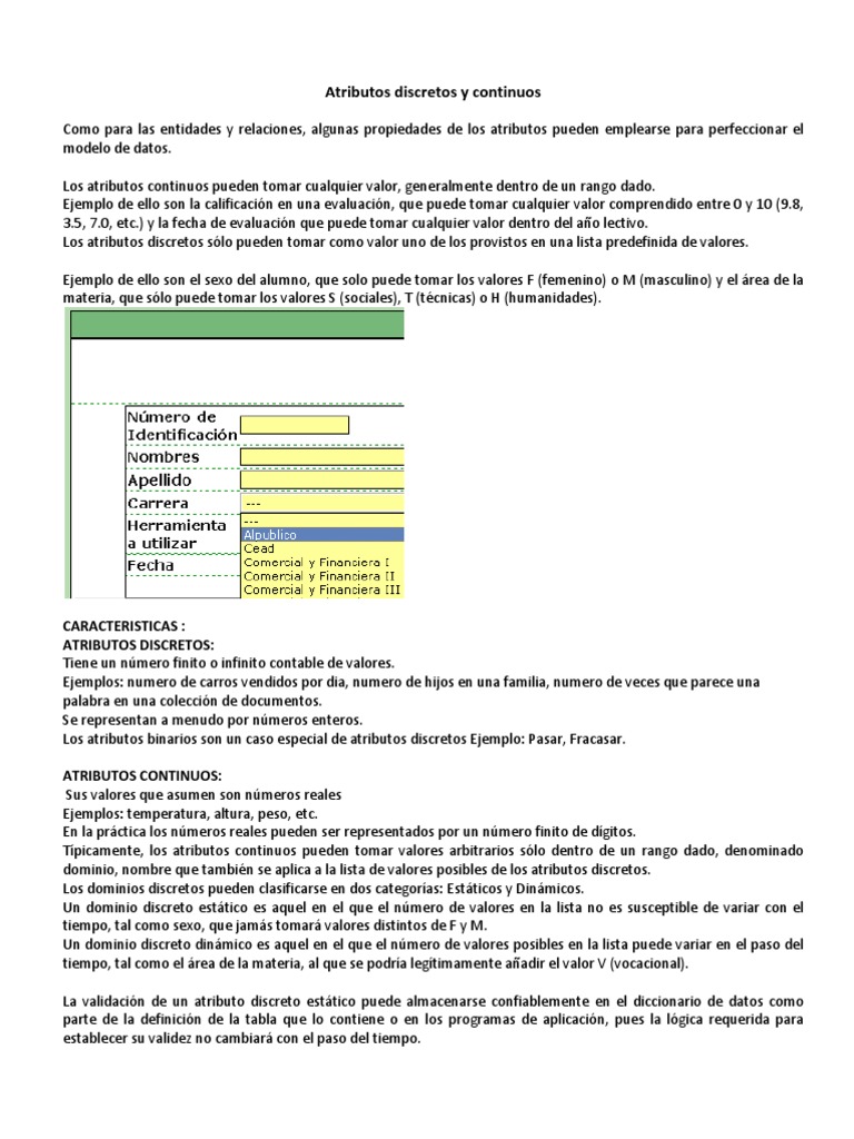 Características y diferencias entre atributos discretos y continuos ...