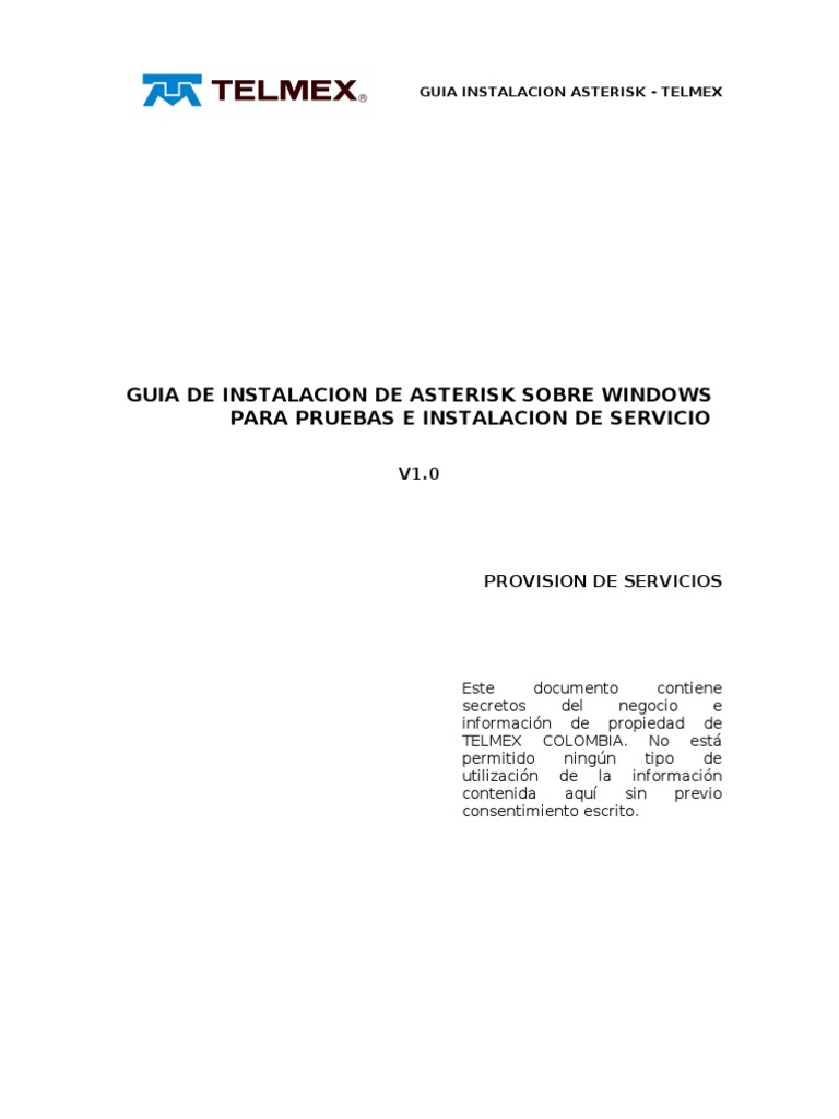 Guia Instalacion Asterisk V 1.0 | PDF | V Mware | Dirección IP