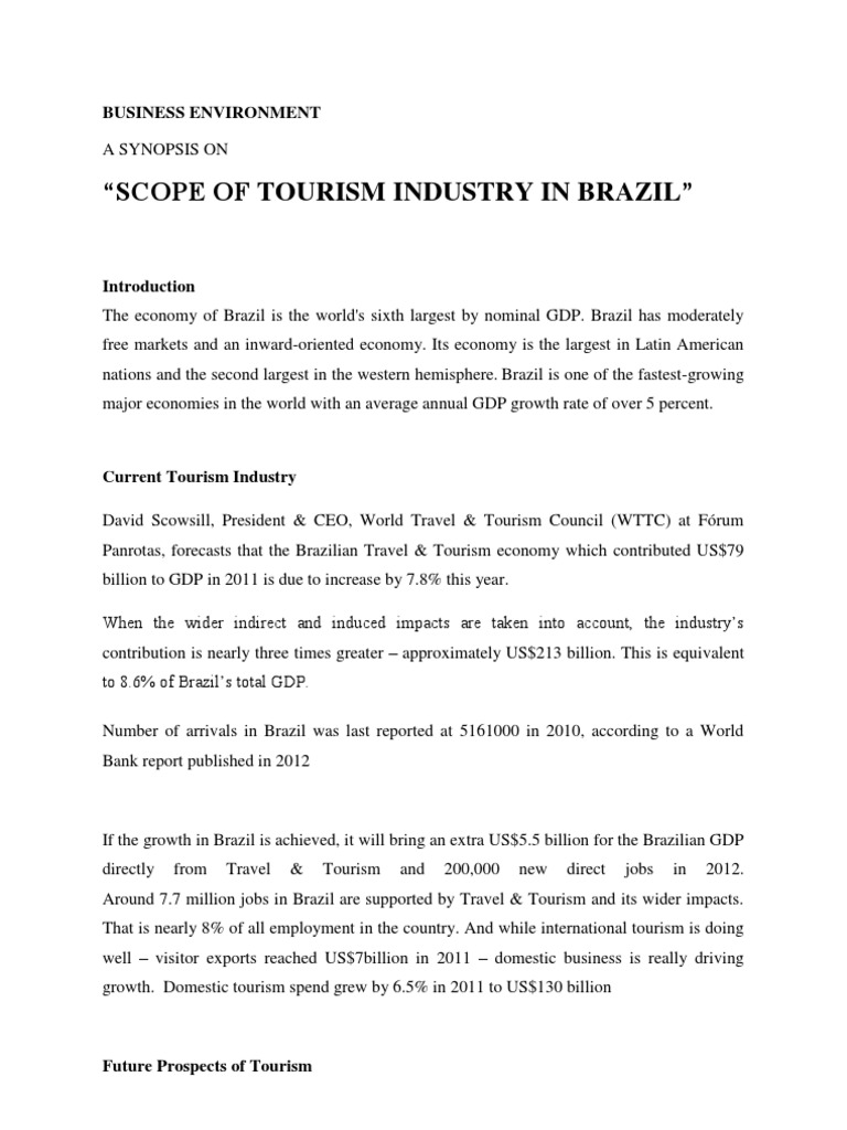 "Scope of Tourism Industry in Brazil": Business Environment | Download ...