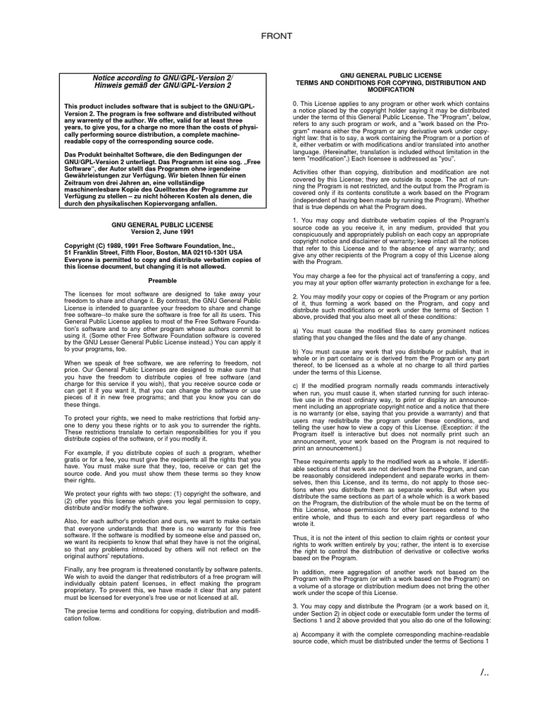 GNU General Public License | PDF | Source Code | Free Software