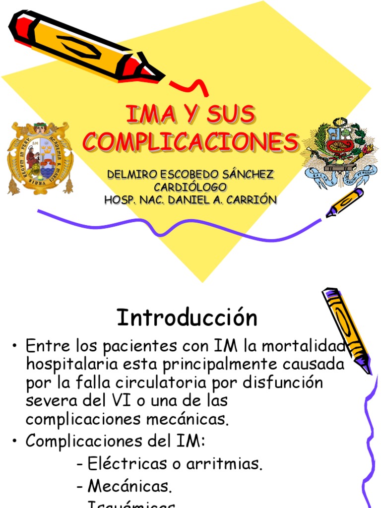 Ima y Sus Complicaciones | PDF | Arritmia cardiaca | Infarto de miocardio