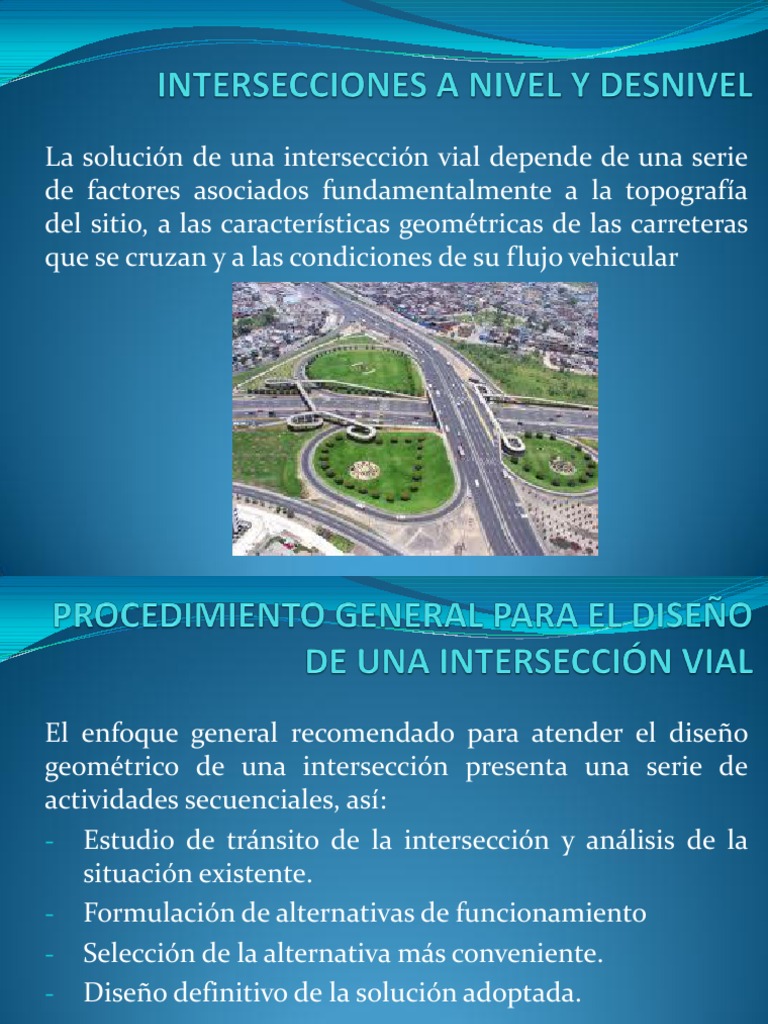 INTERSECCIONES | PDF | Intersección (carretera) | Longitud