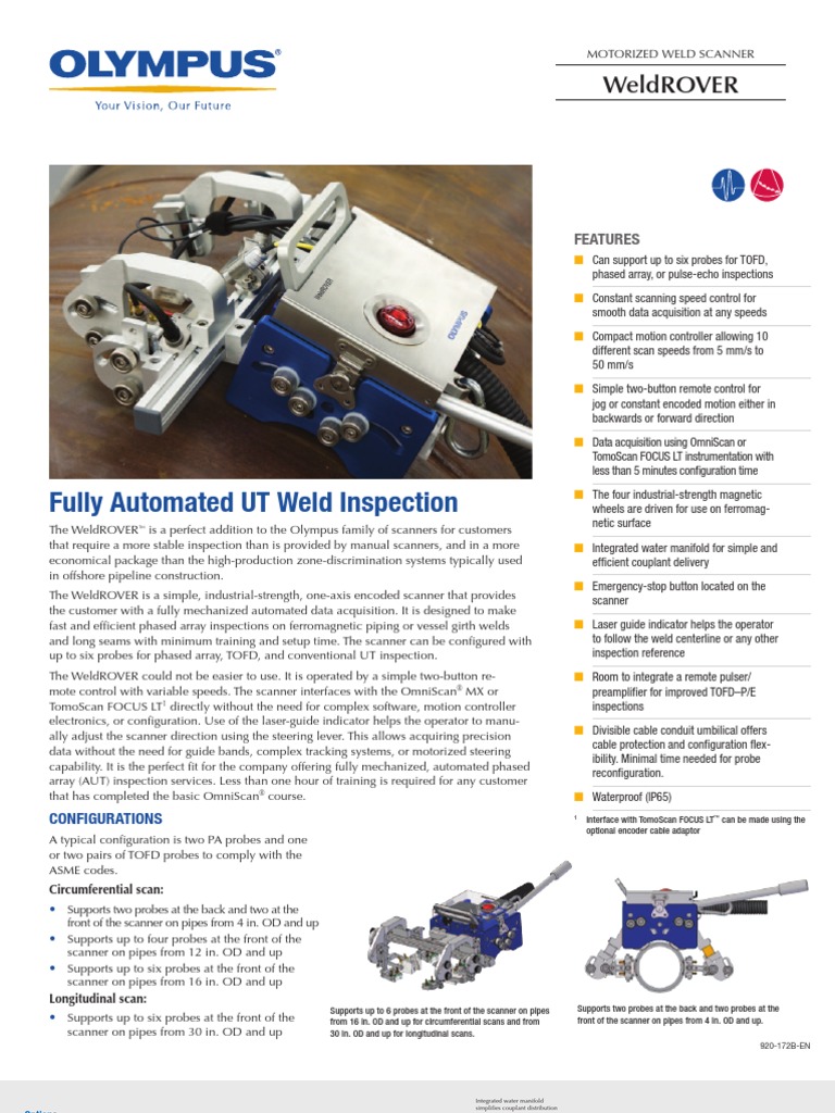 Fully Automated Ut Weld Inspection: Weldrover | PDF | Image Scanner ...