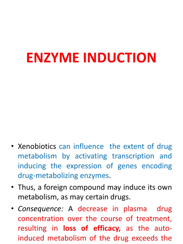 Enzyme Induction | PDF | Cytochrome P450 | Drug Metabolism