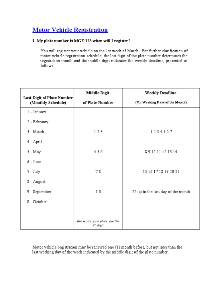 Motor Vehicle Registration | PDF | Identity Document | Vehicle ...
