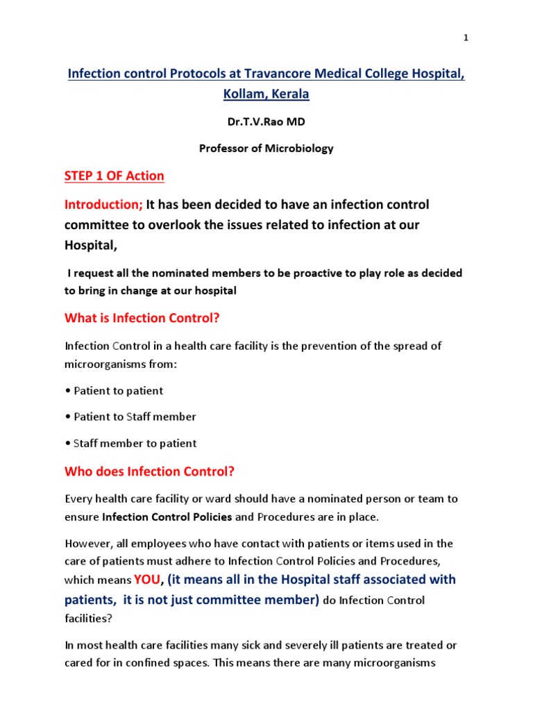 Infection Control Protocols Overview | PDF | Infection Control | Health ...