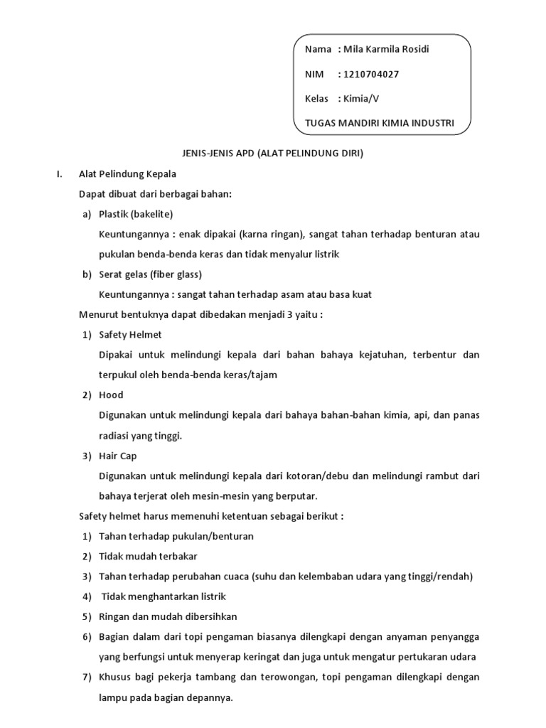 Macam Macam APD | PDF