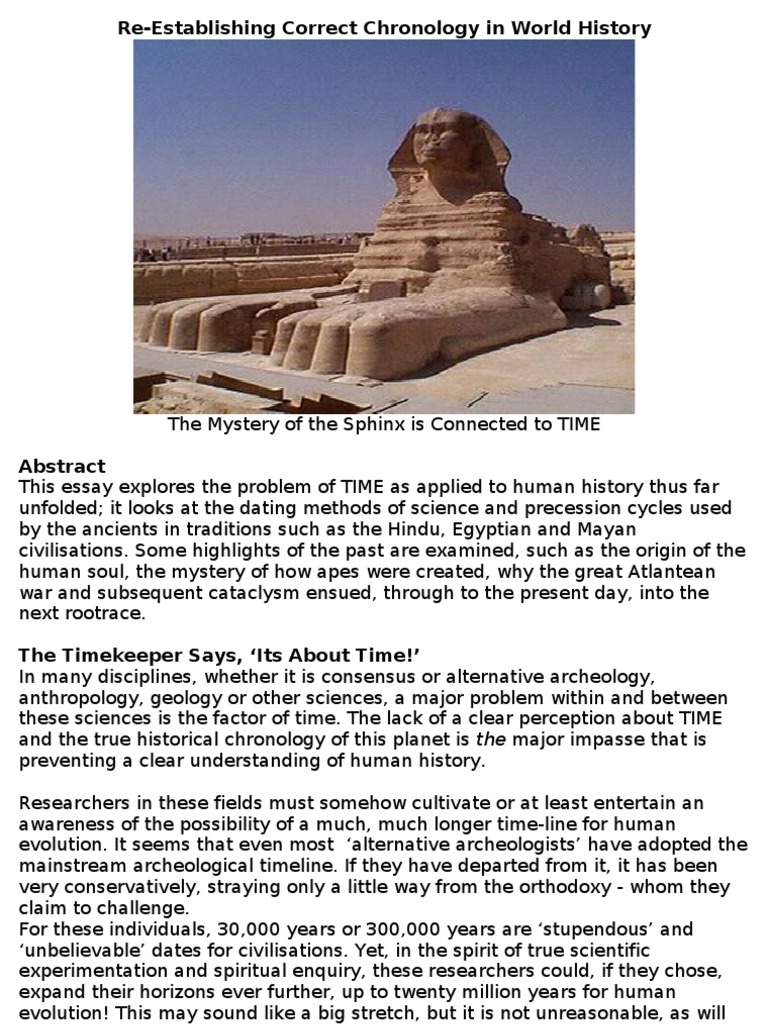 Reframing Human History: Exploring Vast Time Cycles in Ancient ...