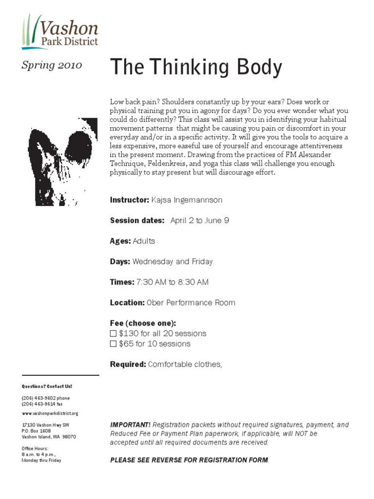 The Thinking Body SPG | PDF | Indemnity | Fee