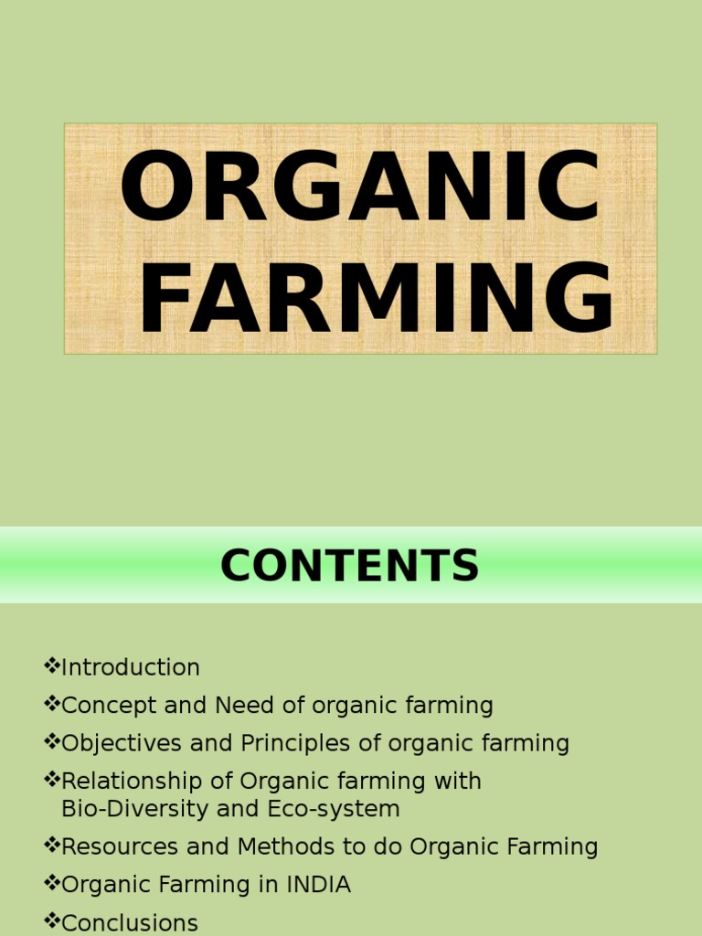 Sustainable Soil Management: An Introduction to Organic Farming ...
