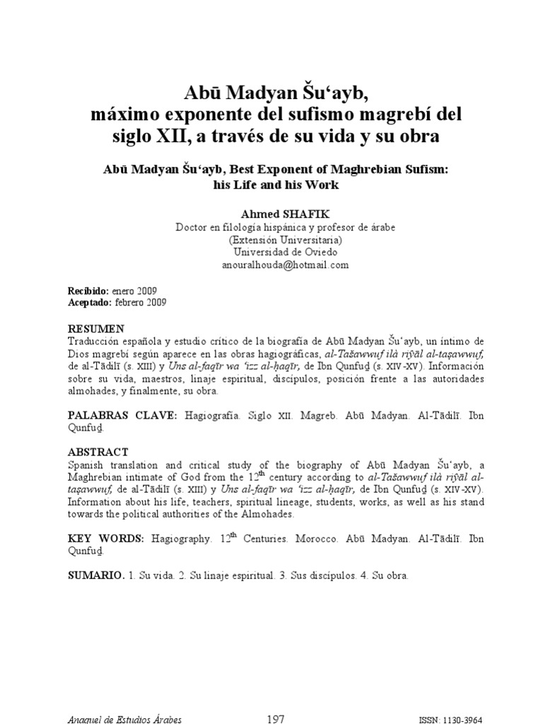 Abu Madyan Biografia | PDF | El sufismo | Al Andalus
