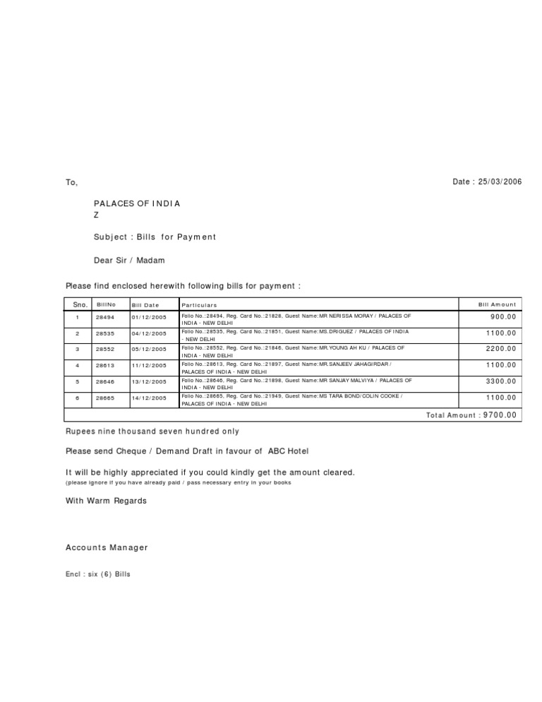 Bill Forward | PDF