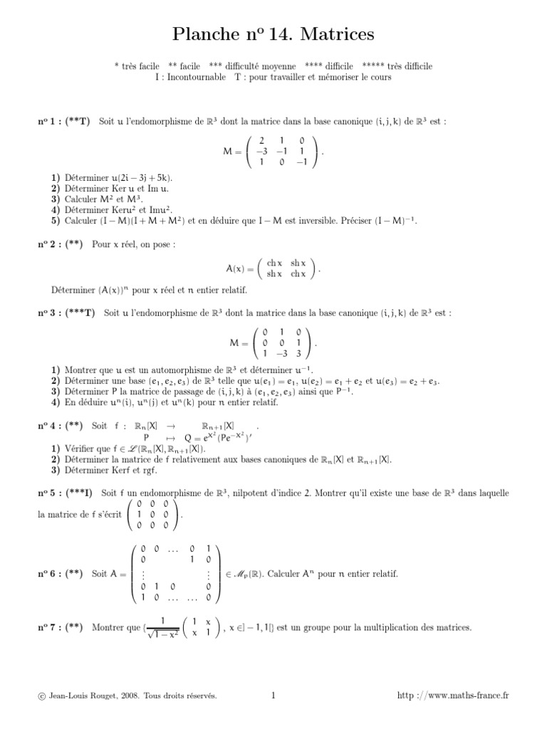 Bases canoniques et matrices R3 | PDF