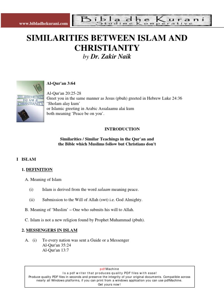 Islam and Christianity: Key Similarities | PDF