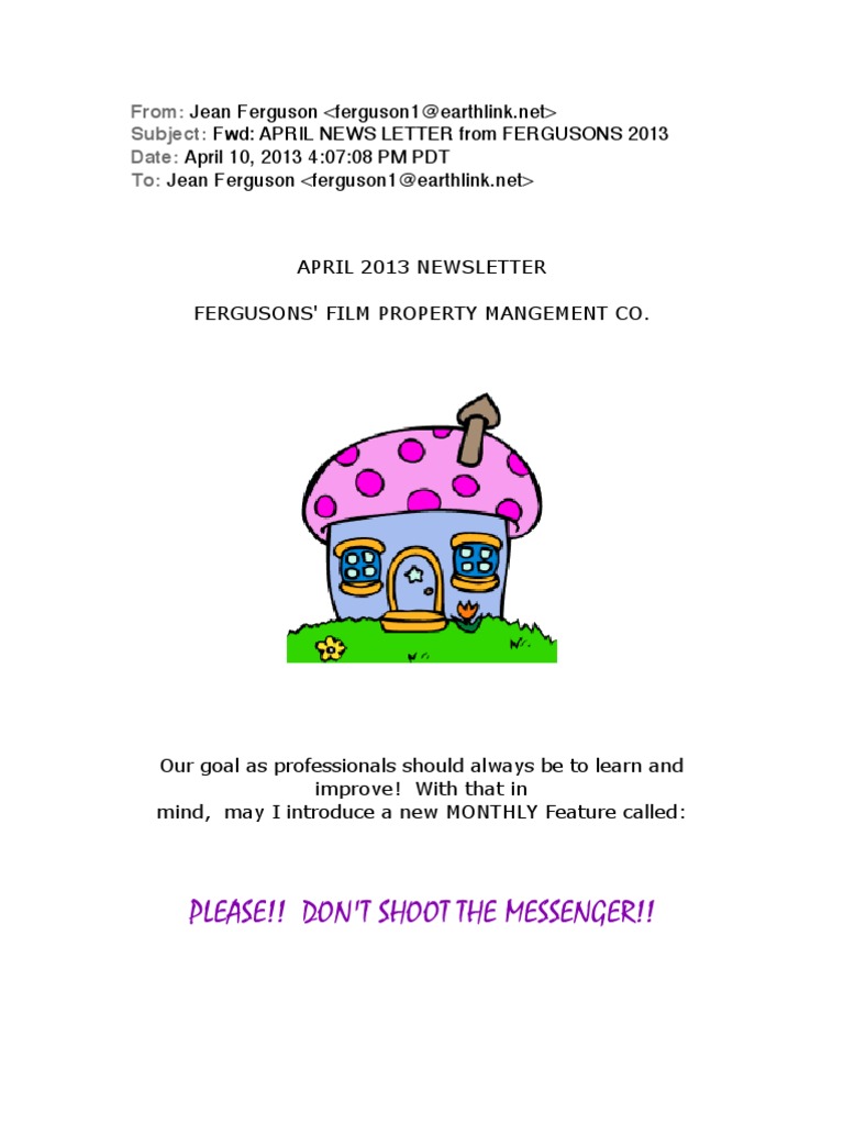 FWD April News Letter From Fergusons 2013 | PDF | Home & Garden