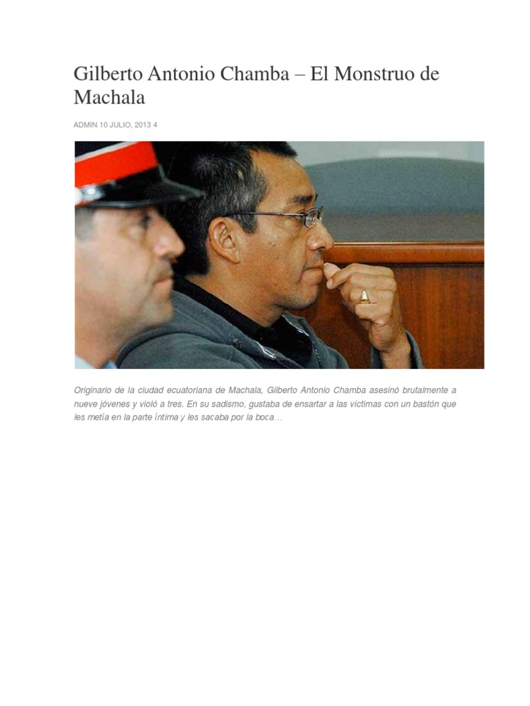 Gilberto Antonio Chamba | PDF | Violencia