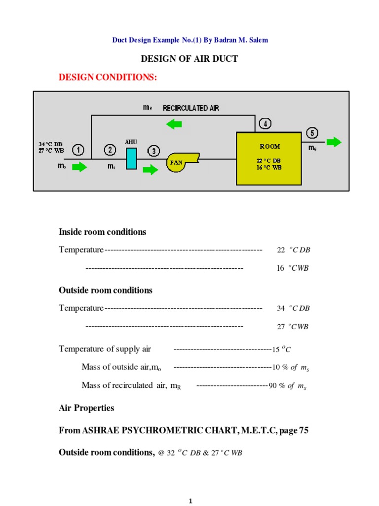 Duct Design | PDF | Duct (Flow) | Air Conditioning