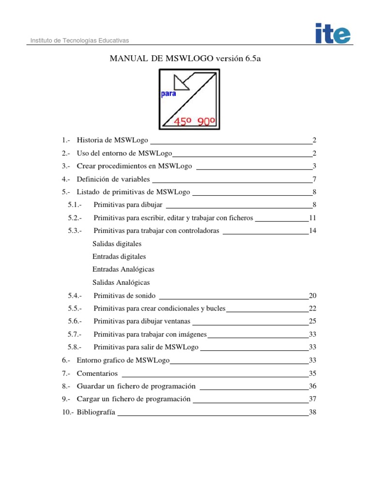Manual Mswlogo | PDF | Ventana (informática) | Programa de computadora