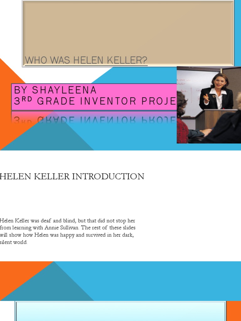 Helen Keller Presentation | PDF | Art | Mystery, Thriller & Crime Fiction
