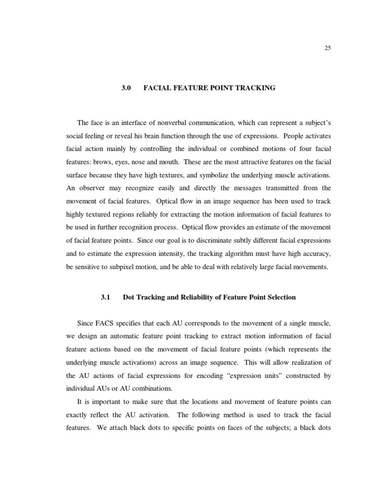 3.0 Facial Feature Point Tracking | Download Free PDF | Image ...