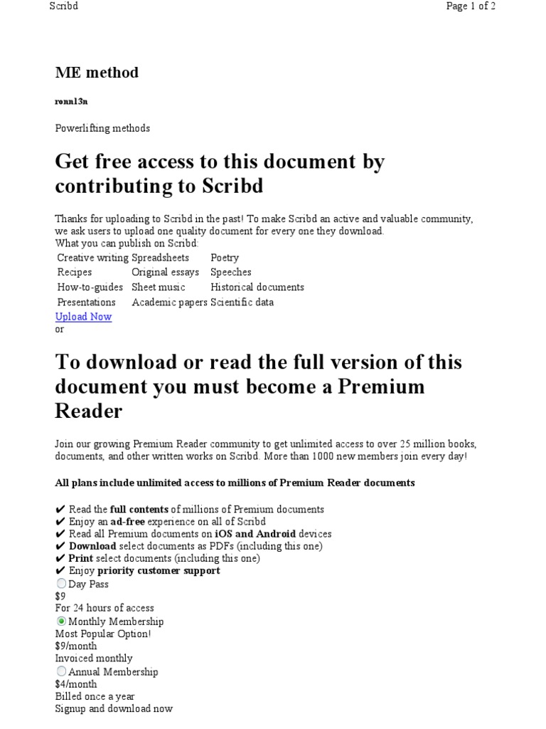 Get Free Access To This Document by Contributing To Scribd: ME Method | PDF