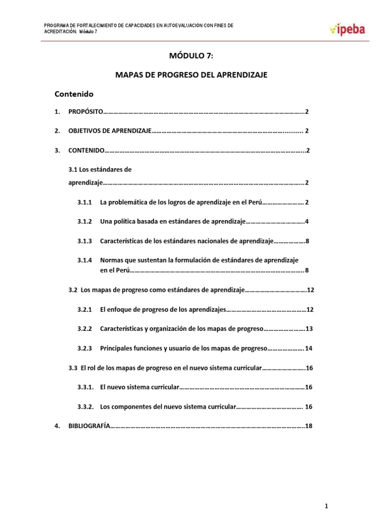 Mapas de Progreso Del Aprendizaje | PDF | Plan de estudios | Aprendizaje