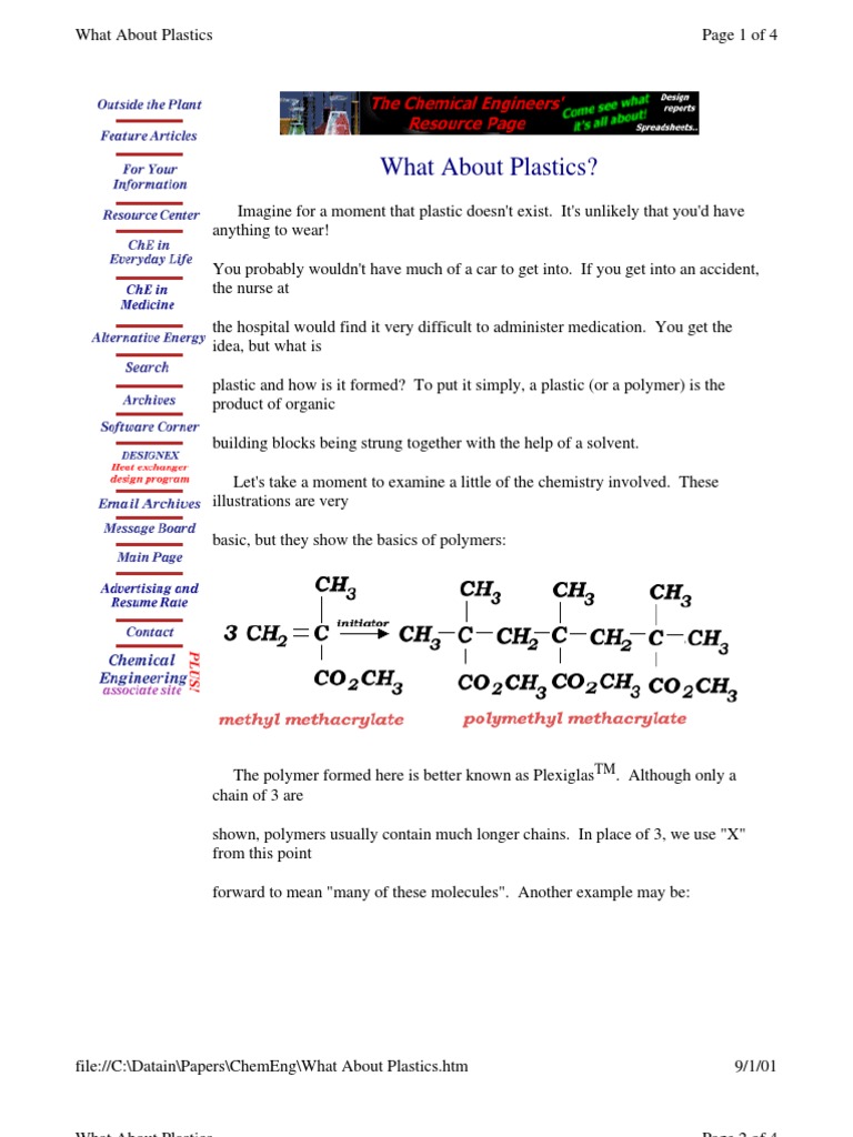What About Plastics | PDF | Polymers | Plastic