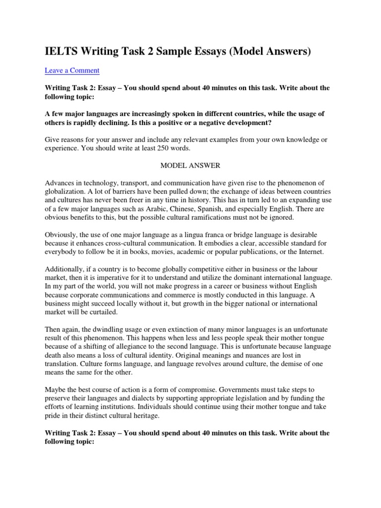 IELTS Writing Task-2 | Download Free PDF | Globalization | Entrepreneurship