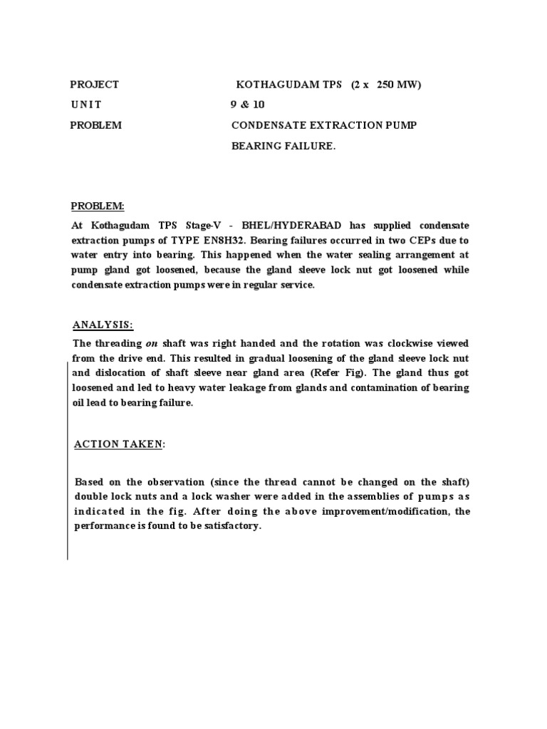 CEP Pump Bearing Failure Analysis | PDF | Home & Garden | Science ...