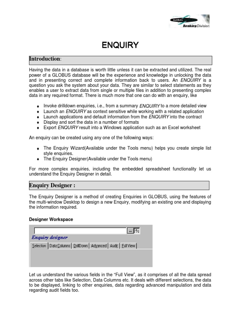 Enquiries Made Easy 2 | PDF | Parameter (Computer Programming) | File Format