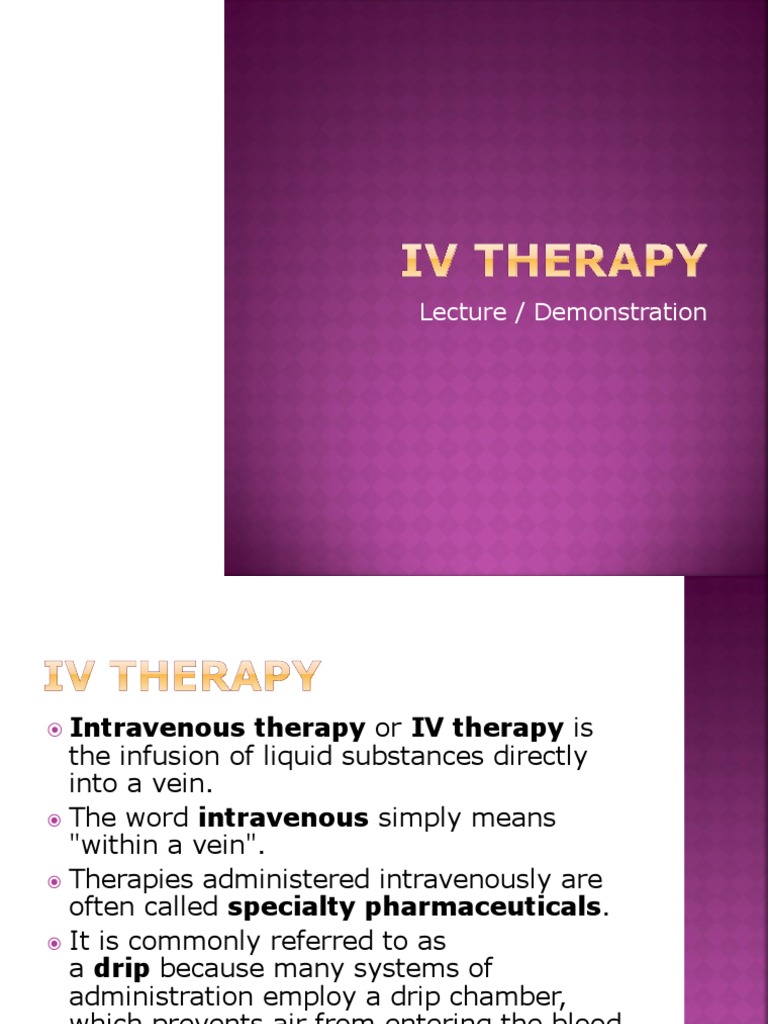 IV Insertion | Intravenous Therapy | Diseases And Disorders