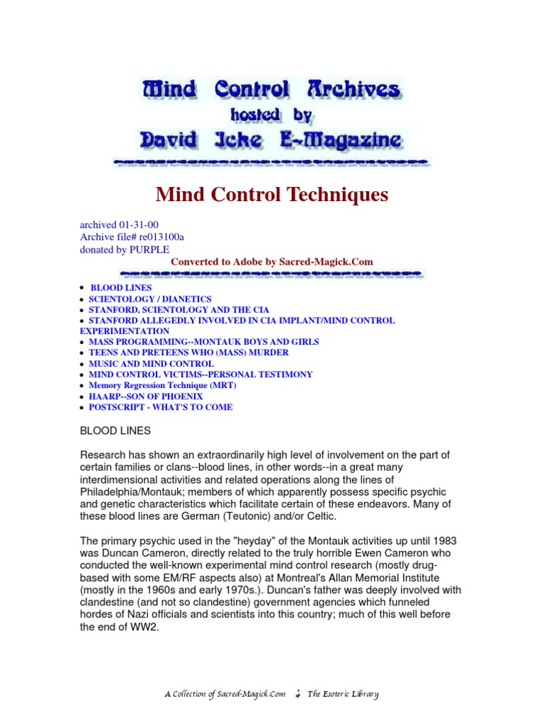 Mind Control Techniques PDF | PDF | Amplifier | Mind