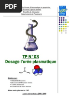 Dosage et définition de l'urée | PDF | Urée | Ammoniac