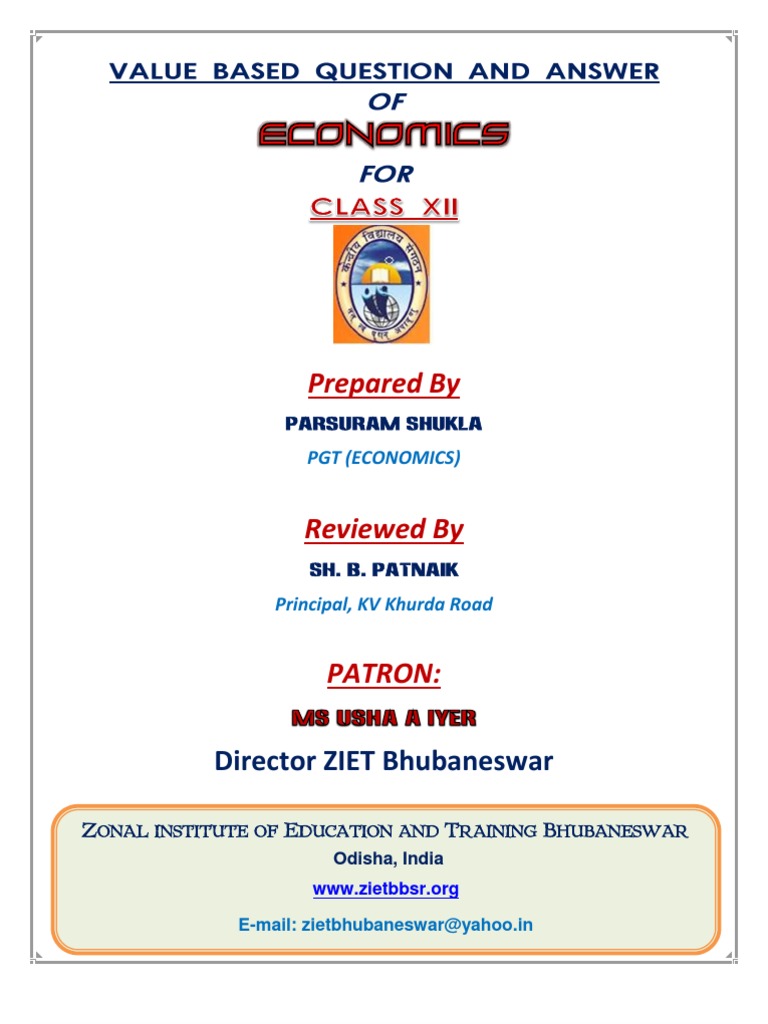 Value Based Questions in Economics Class XII | PDF | Monopoly | Oligopoly