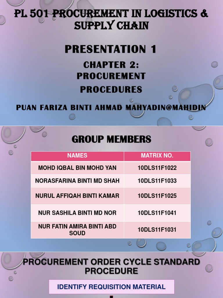 Standard Procedure Procurement | PDF | Request For Proposal | Supply ...