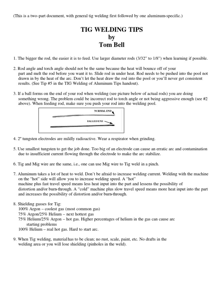 TIG Welding Tips | PDF